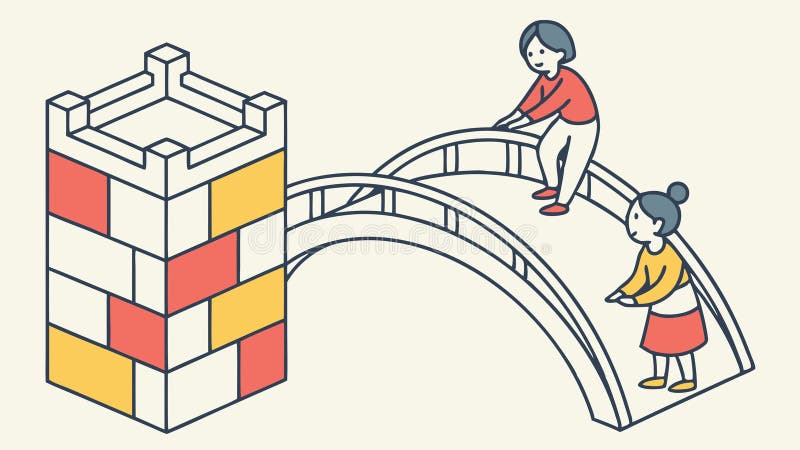 Child Building Stone Tower, Creativity and Development, Play, Vector ...