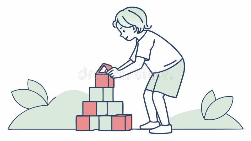 Child Building Tower Stock Illustrations – 4,244 Child Building Tower ...