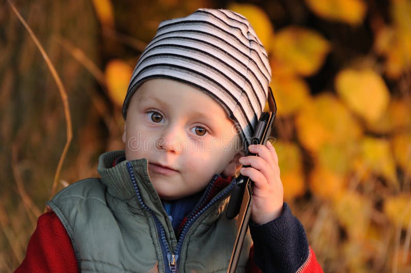 Child calling stock photo. Image of call, nature, telephone - 34562258