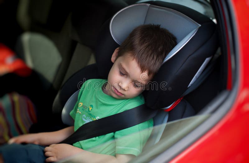 Child in Car Seat Wearing Belt Stock Photo - Image of sleep, child ...