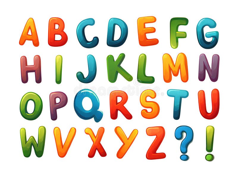 Child Cartoon Alphabet Abc Letters, 3D Ai Stock Illustration ...