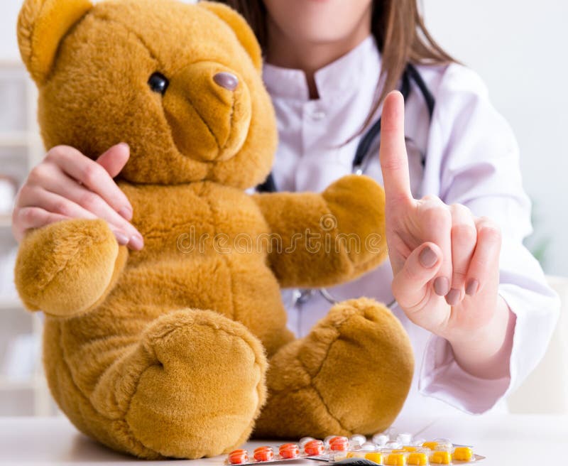 Child Checking Soft Toy Health Stock Photo - Image of examination ...
