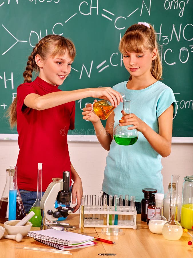 Child in chemistry class. stock photo. Image of chemistry - 70551598
