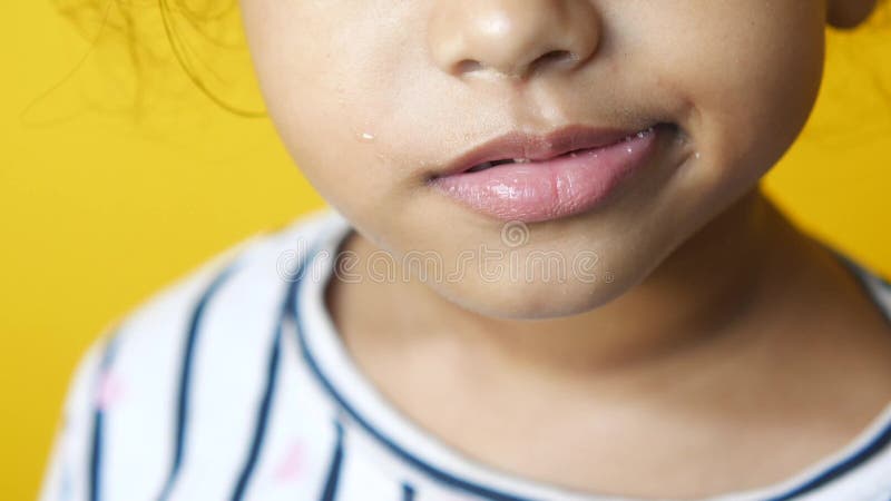 Child Chewing Food with Open Wide Mouth, Stock Video - Video of ...