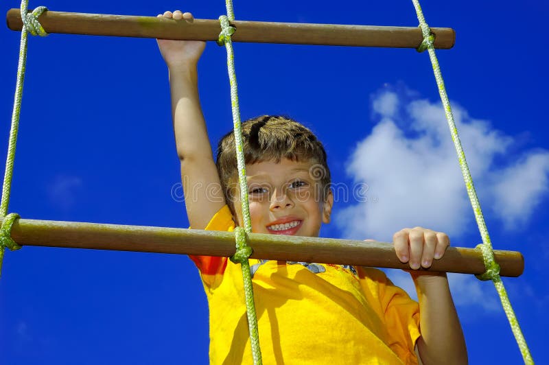 Child Climbing stock image. Image of smile, amusement, happy - 217927