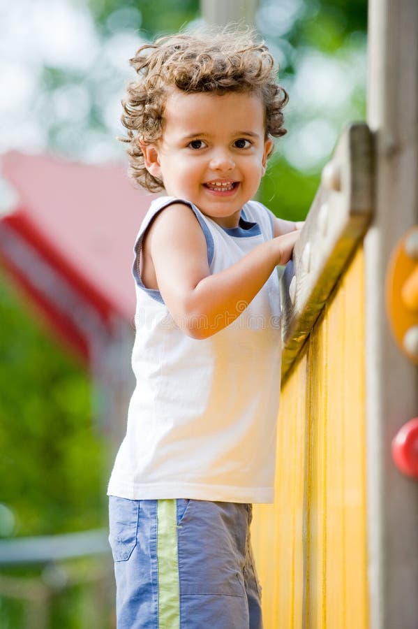 Child Climbing stock image. Image of summer, playground - 5009853
