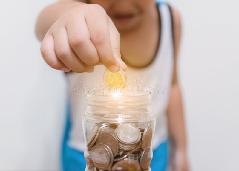 Child Collect Saving Money for the Future Stock Image - Image of help ...