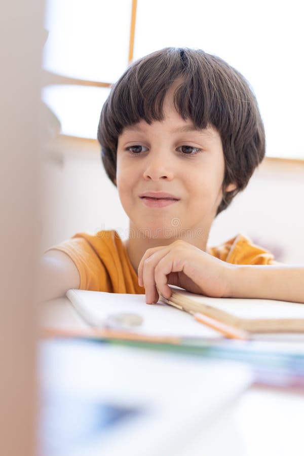 The Child Communicates Online Stock Image - Image of learn, learning ...