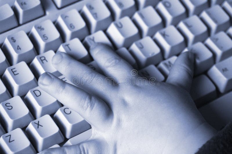 Child behind a computer. stock photo. Image of computer - 6946328
