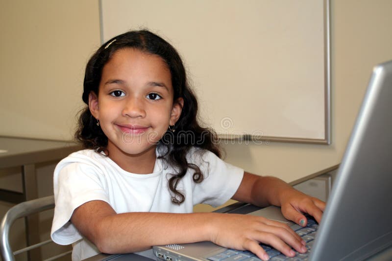 Child on Computer stock image. Image of learning, library - 927919