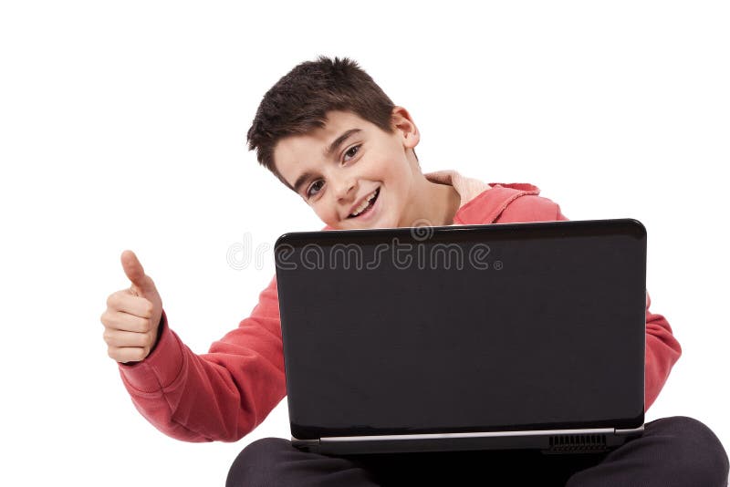 Child with computer stock photo. Image of development - 52707728