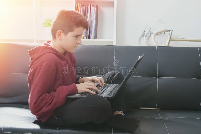 Child with computer stock photo. Image of growth, notebook - 81731216