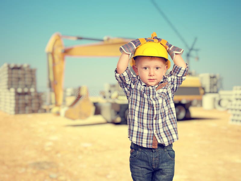 Child and Construction Site Stock Photo - Image of child, play: 70181486