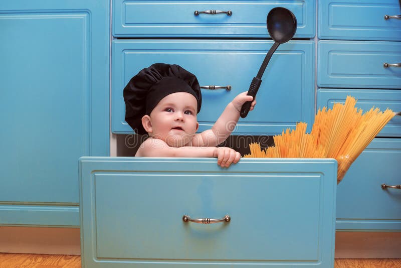 Child cook pasta stock photo. Image of pasta, spaghetti - 59870898