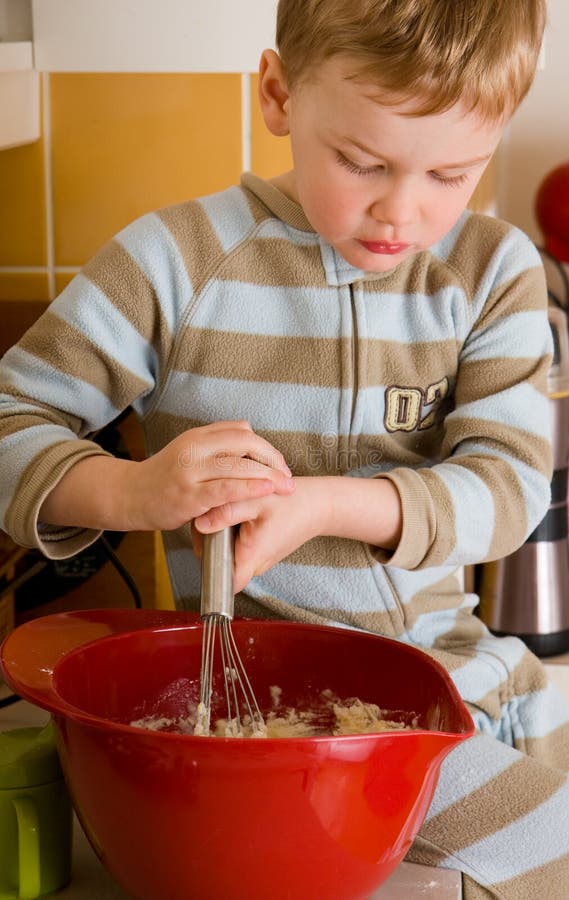 Child cooking stock image. Image of baking, helping, toddler - 8740489