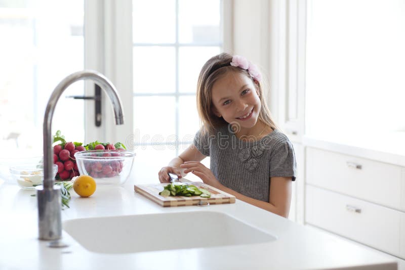 Child cooking stock image. Image of alone, house, domestic - 39637285