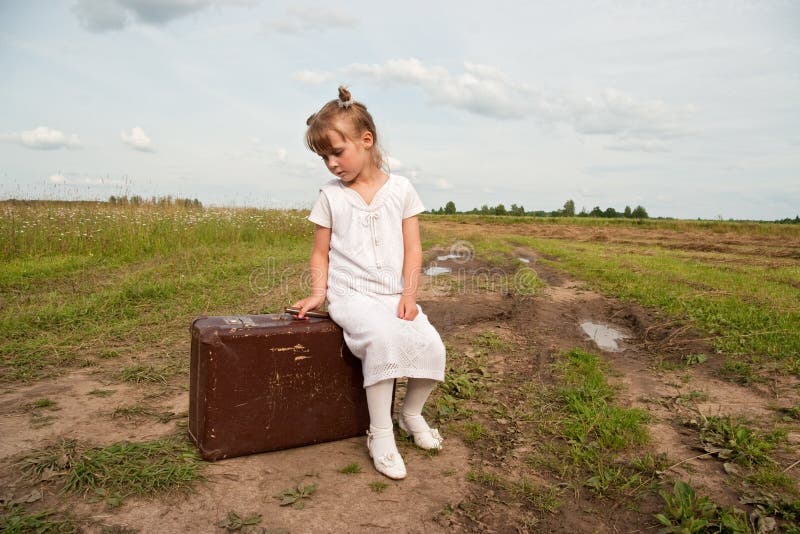 Child in countryside stock photo. Image of alone, lonely - 11484202