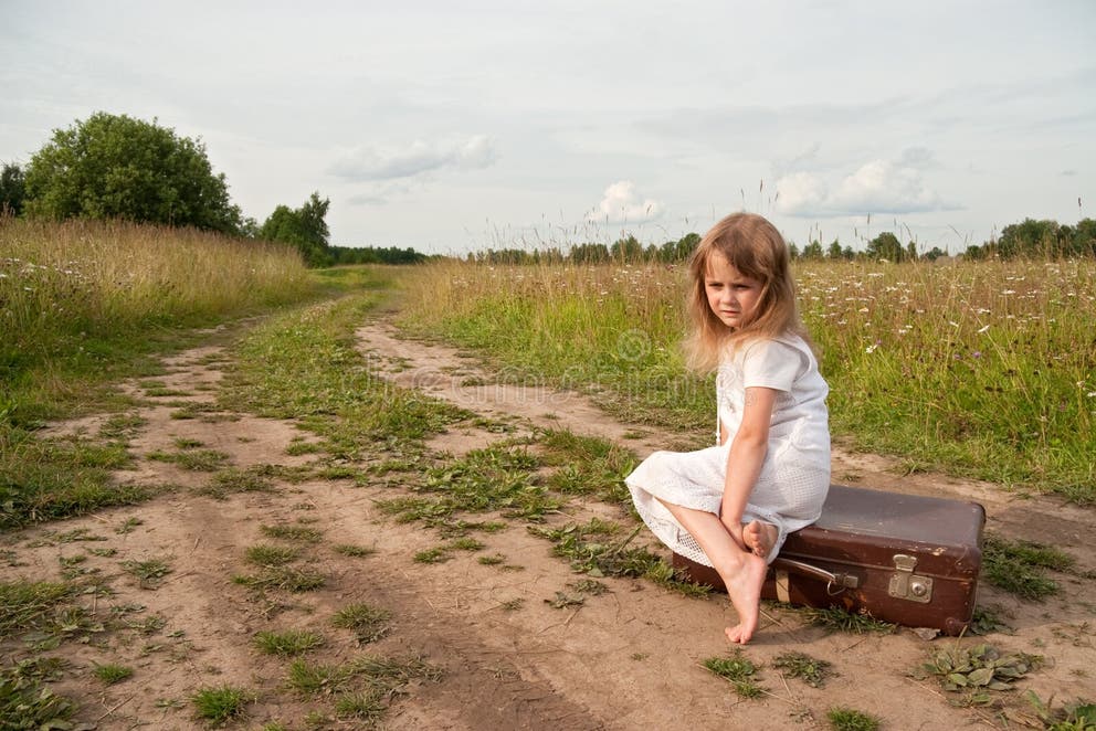 Child in countryside stock photo. Image of humdrum, children - 11523232