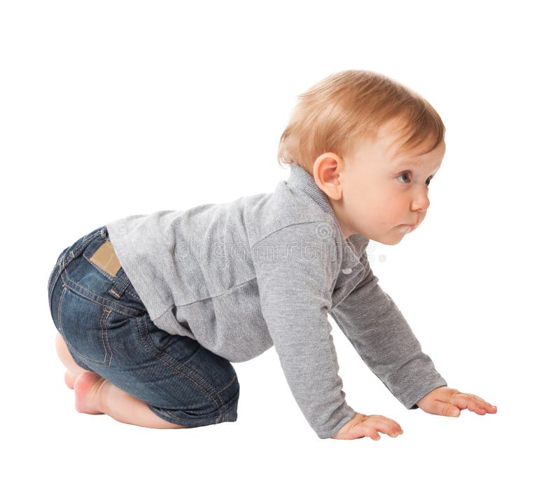 Child crawl stock image. Image of walk, isolated, cute - 42846971