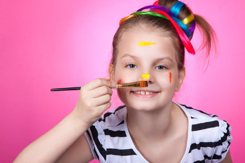 Child and Creativity, Development. Stock Photo - Image of painting ...