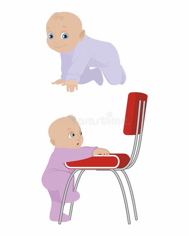 Little baby creeps stock vector. Illustration of childish - 8798120