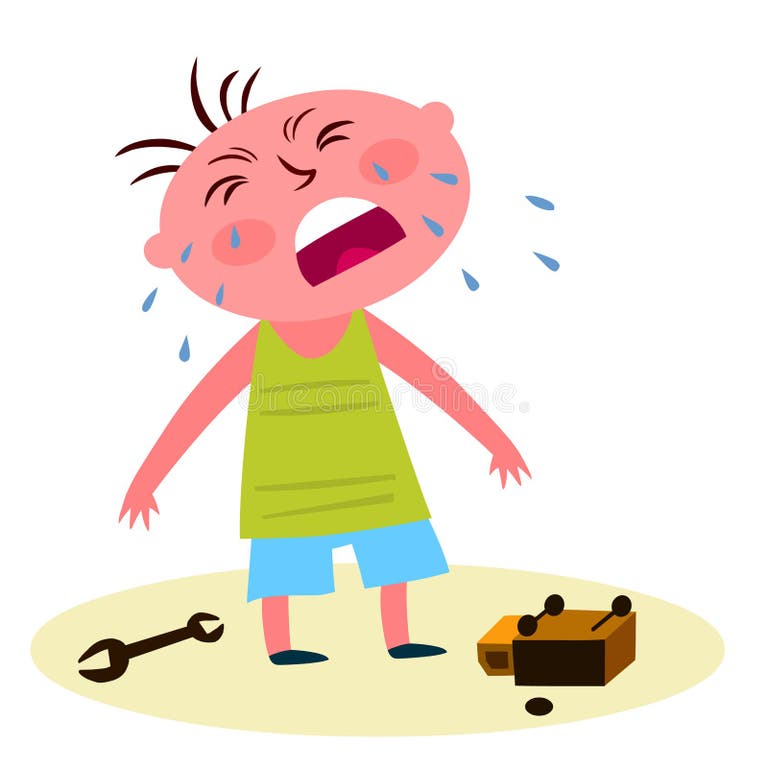 Child Crying Broken Toy Stock Illustrations – 42 Child Crying Broken ...