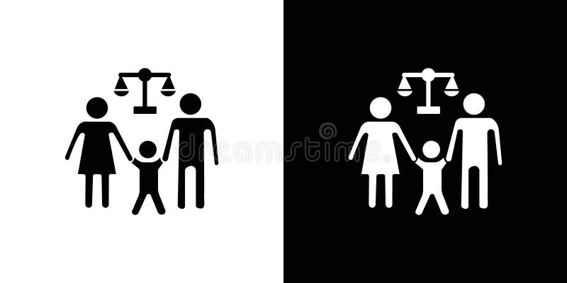 Child Custody Icon Isolated Flat Vector in Outline Stock Illustration ...