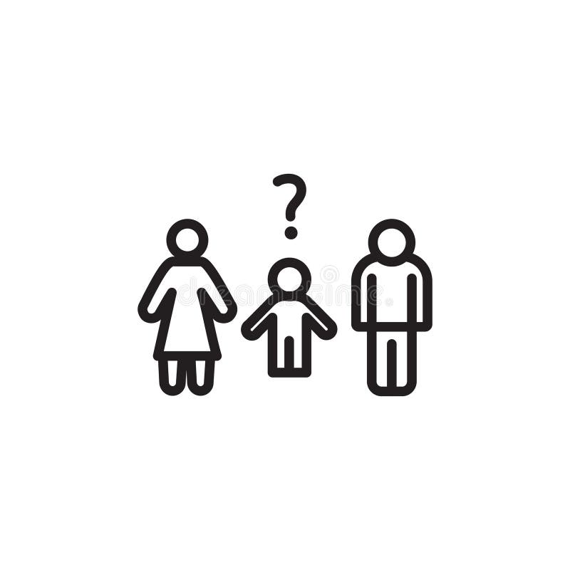 Child Custody Icon Outline Vector for Web Ui Stock Vector ...