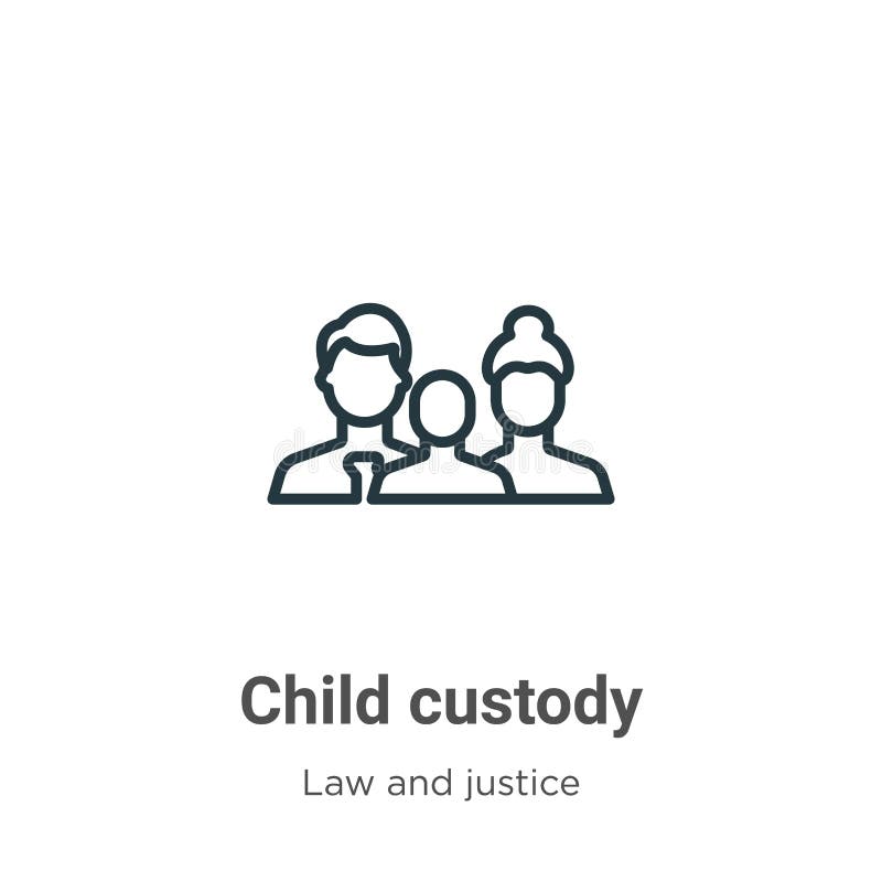 Outline Custody Vector Icon. Isolated Black Simple Line Element ...