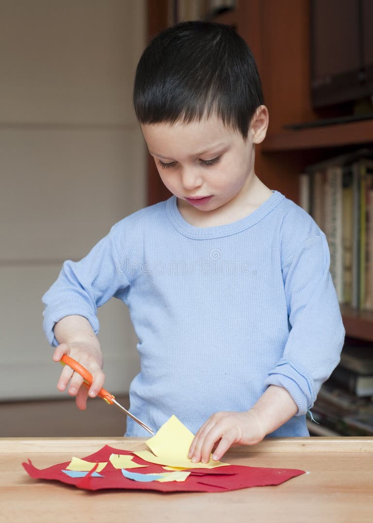 3,594 Child Cutting Paper Stock Photos - Free & Royalty-Free Stock ...