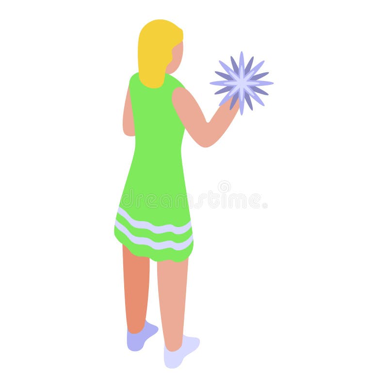Child Dance Icon Isometric Vector. Cheer Girl Stock Illustration ...