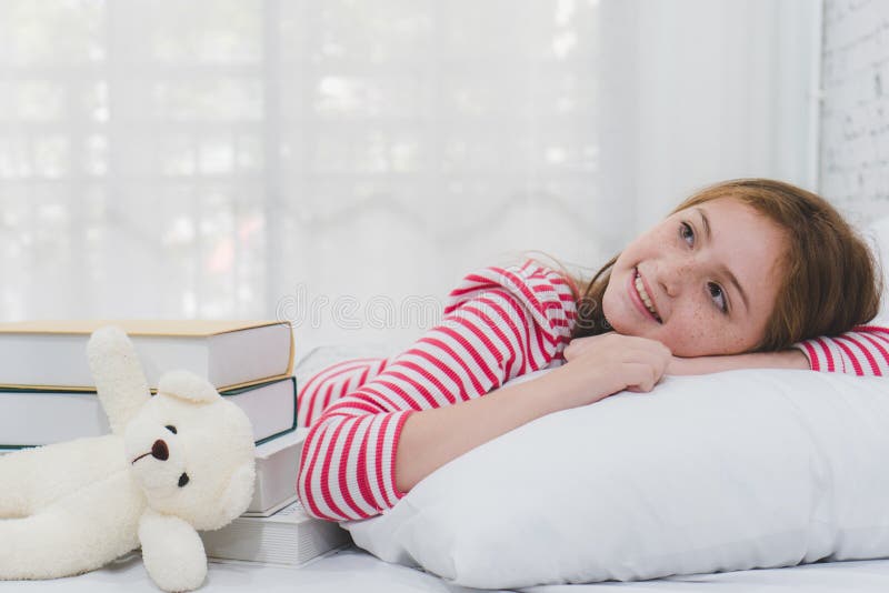 Child Daydreaming To Future at Home Stock Photo - Image of dream ...
