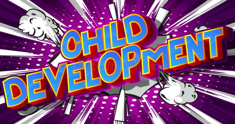 Child Development. Comic Book Word Text Moving Back and Forth Stock ...