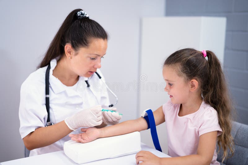 Child Doctor Medical Blood Test Stock Image - Image of giving, patient ...