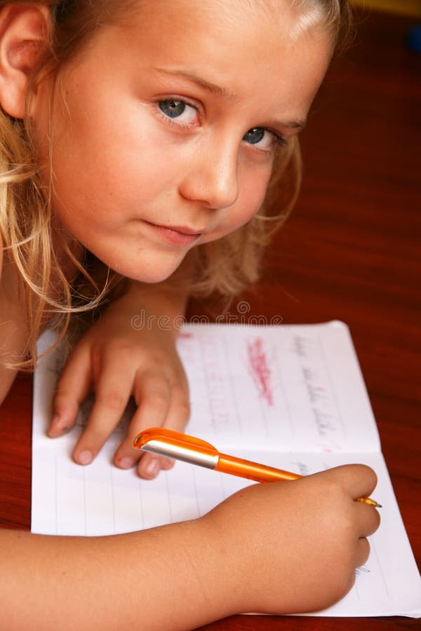 Child does homework stock photo. Image of student, future - 6271974