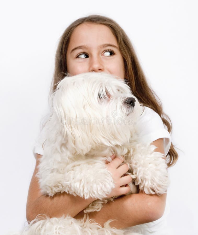 Child and dog stock image. Image of sister, pets, nutrition - 17566417