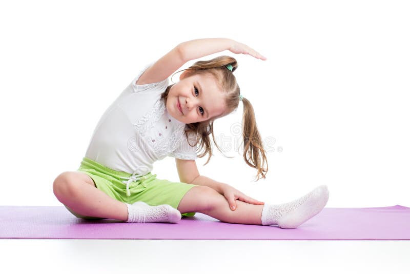 Child Doing Fitness Exercises Stock Photo - Image of exercises ...