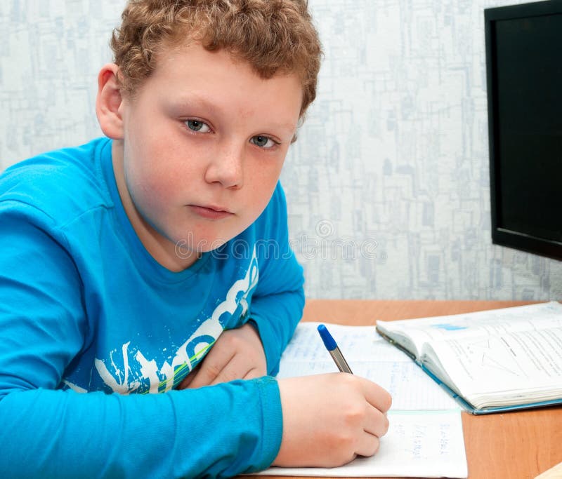 Child doing homework stock image. Image of person, exercise - 29307299