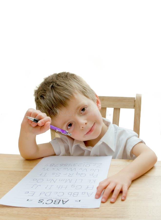 Child doing school work stock image. Image of homework - 21290161