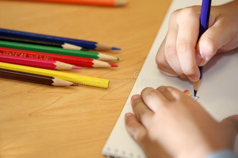 Child draw stock photo. Image of child, study, create - 8446750