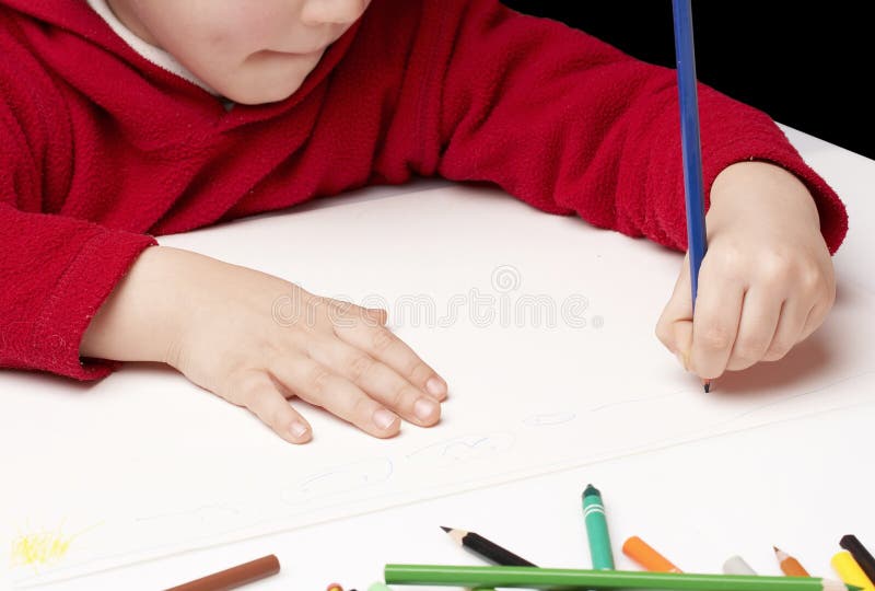 Child drawing stock photo. Image of preschool, pattern - 4093082