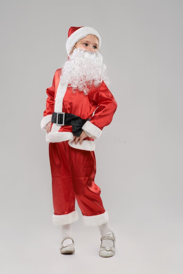 Child Dressed As Santa Claus Stock Photo - Image of girl, child: 49091780