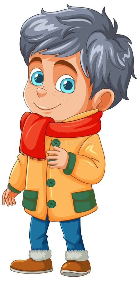 A child dressed warmly stock vector. Illustration of warmth - 321272756
