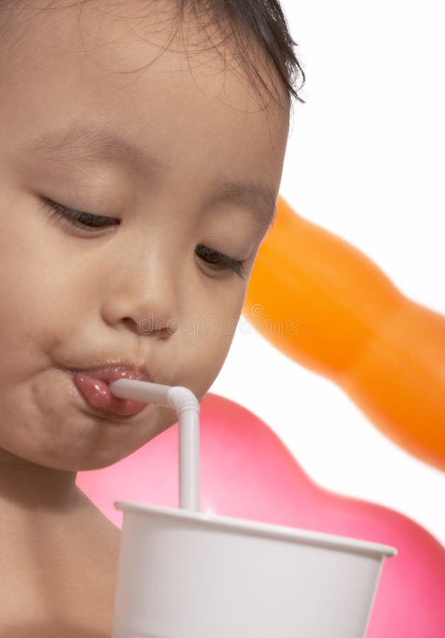 Child drinking stock image. Image of young, balloon, white - 5020113