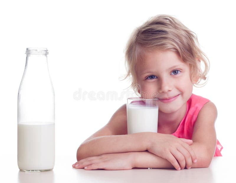 Child drinks milk stock image. Image of healthy, preschooler - 44451269