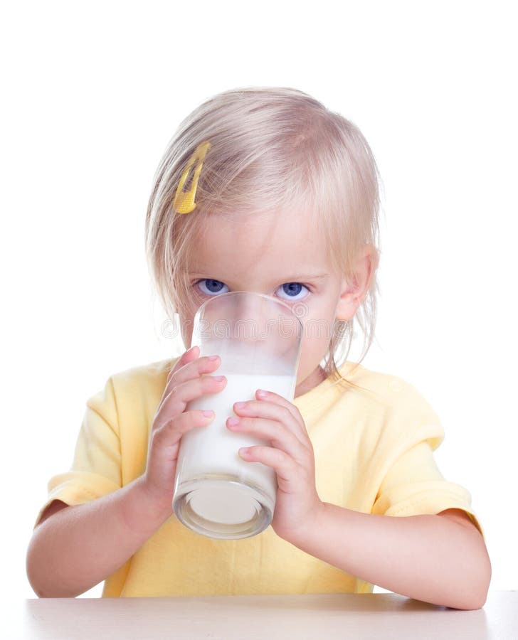 Child drinks milk stock image. Image of healthy, preschooler - 44451269
