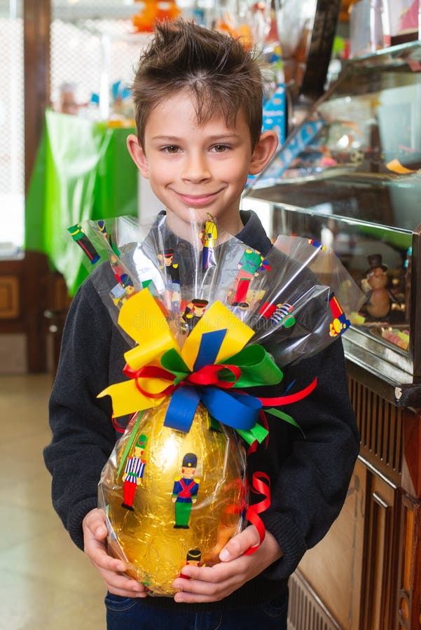 Child with Easter Egg in the Store Stock Image - Image of interior ...