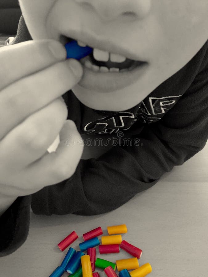 Child Eating Colourful Sweets Editorial Stock Image - Image of candy ...