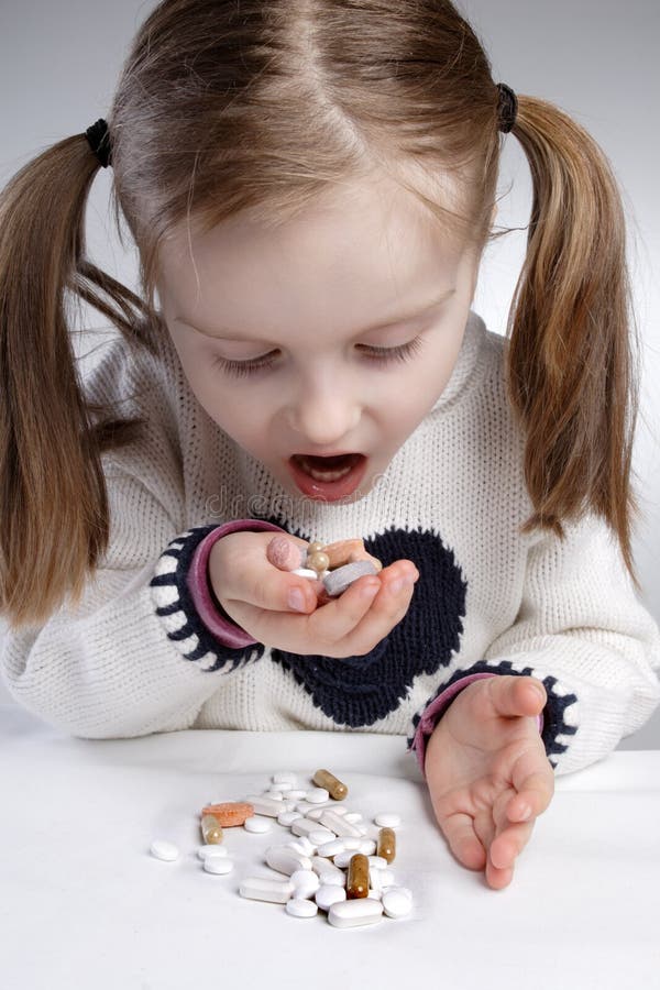 Child eating medication stock photo. Image of eating, medication - 4882894