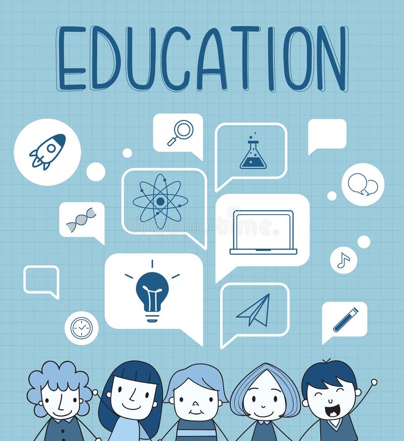 Child with a Education Icon on Speech Bubble Stock Vector ...